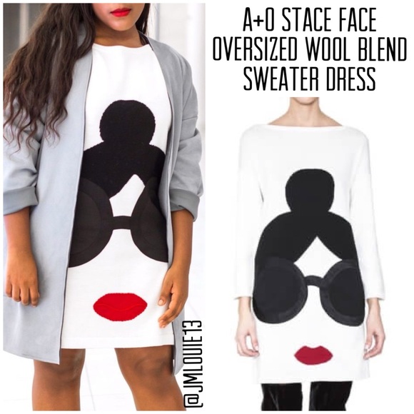 Alice + Olivia | Dresses | Alice Olivia Stace Face Oversized Wool Blend ...